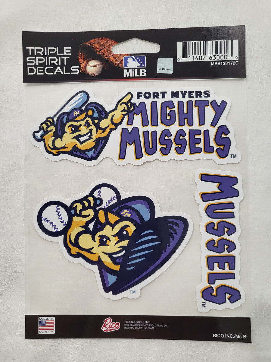 Mighty Mussels Triple Spirit Decals – Fort Myers Mighty Mussels