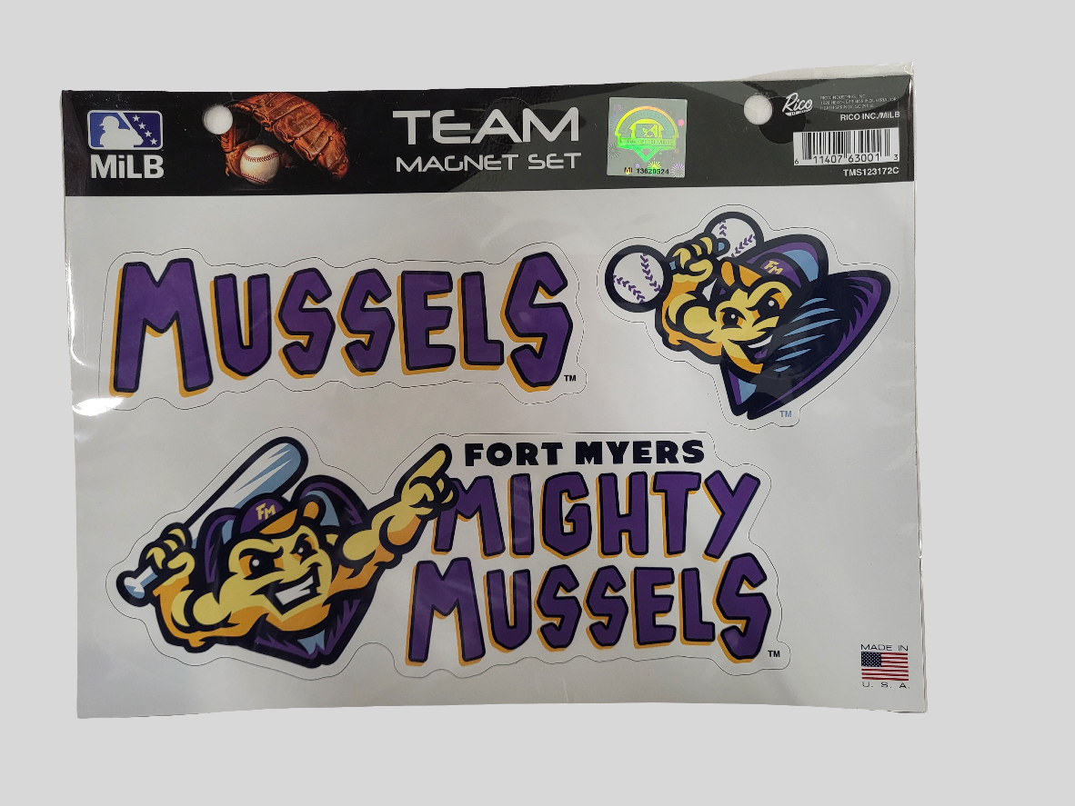 Mighty Mussels Team Magnet Set – Fort Myers Mighty Mussels