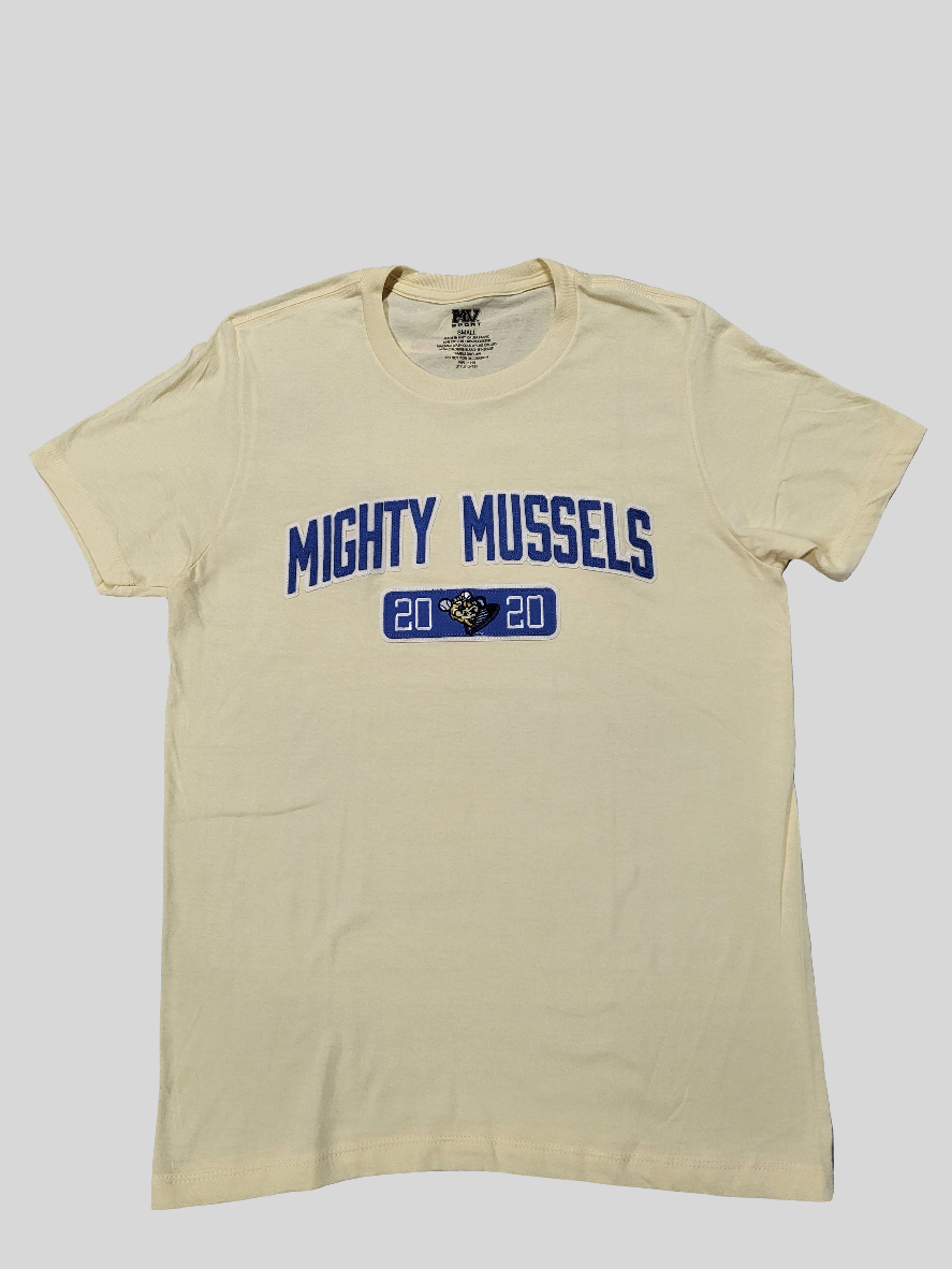 Mighty Mussels Sunray Yellow Applique Tee – Fort Myers Mighty Mussels