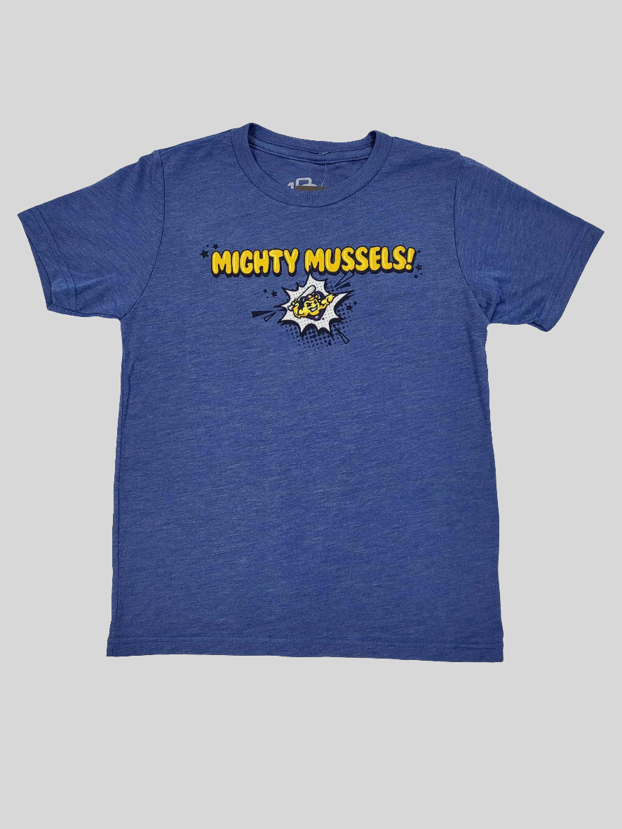 Mighty Mussels Youth COMIC Tee – Fort Myers Mighty Mussels